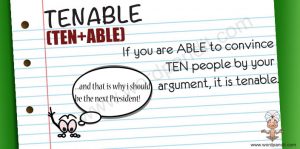 Meaning of tenable