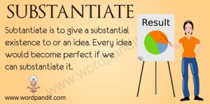 Meaning of Substantiate